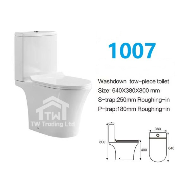 Toilet Suite – Rimless Flushing 1007 (Hidden) – TW Homewares