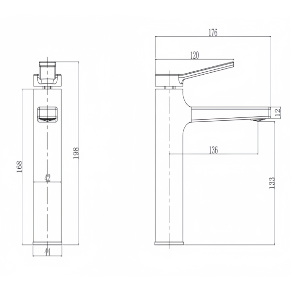 Basin Mixer – Round Series – NZHFA0233 – Black only – TW Homewares