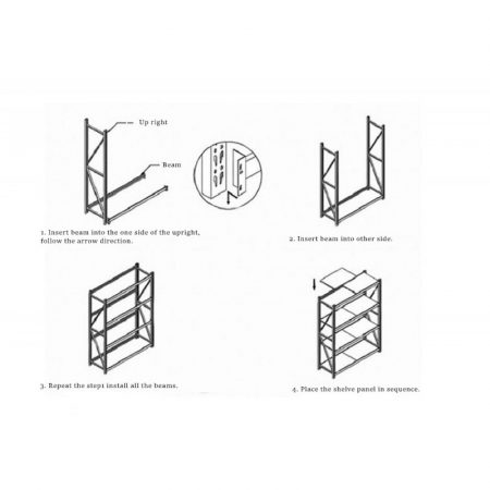 Storage Shevling Steel Racking – Heavy Duty – Blue&Orange – TW Homewares