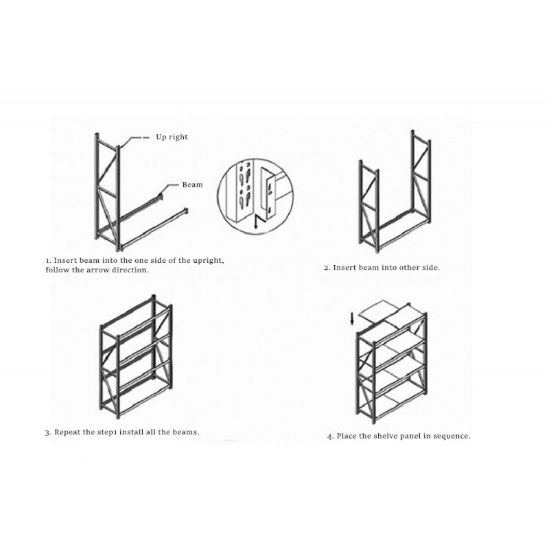 Storage Shelving Steel Racking 1500x500x2000mm – Light Duty – TW Homewares