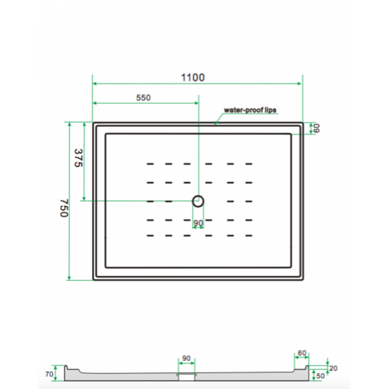 Shower Box – SDM 3-Side-Wall (750x1100x750) Sliding Series – TW Homewares