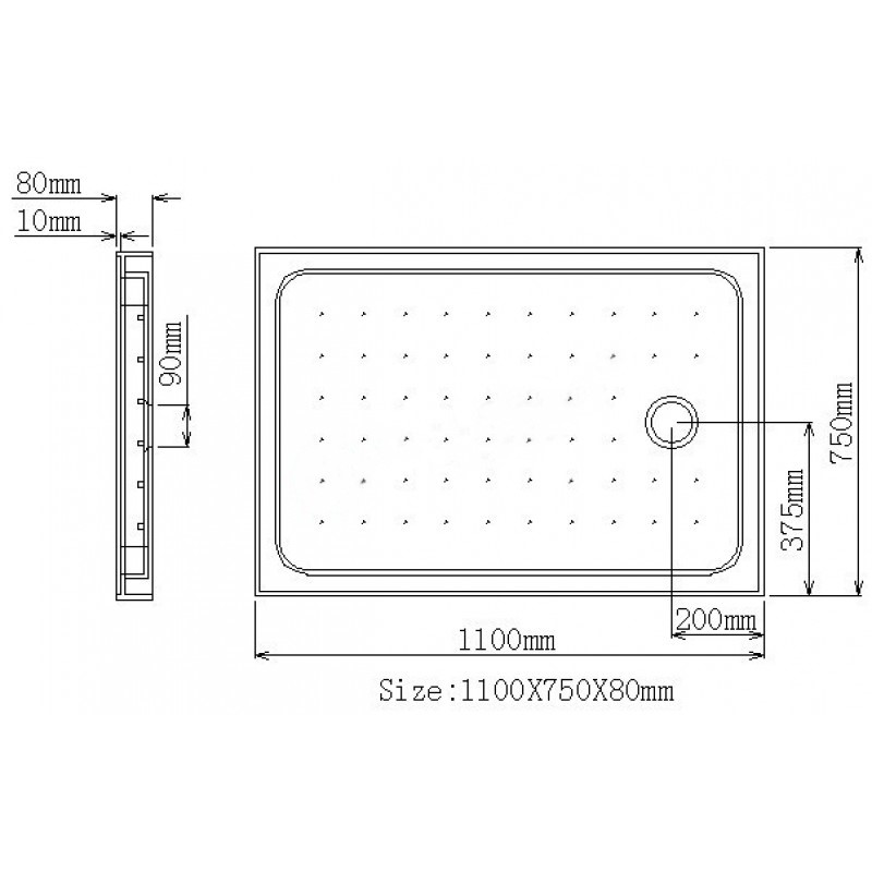 Shower Box – SDM 3-Side-Wall (750x1100x750) Sliding Series – TW Homewares