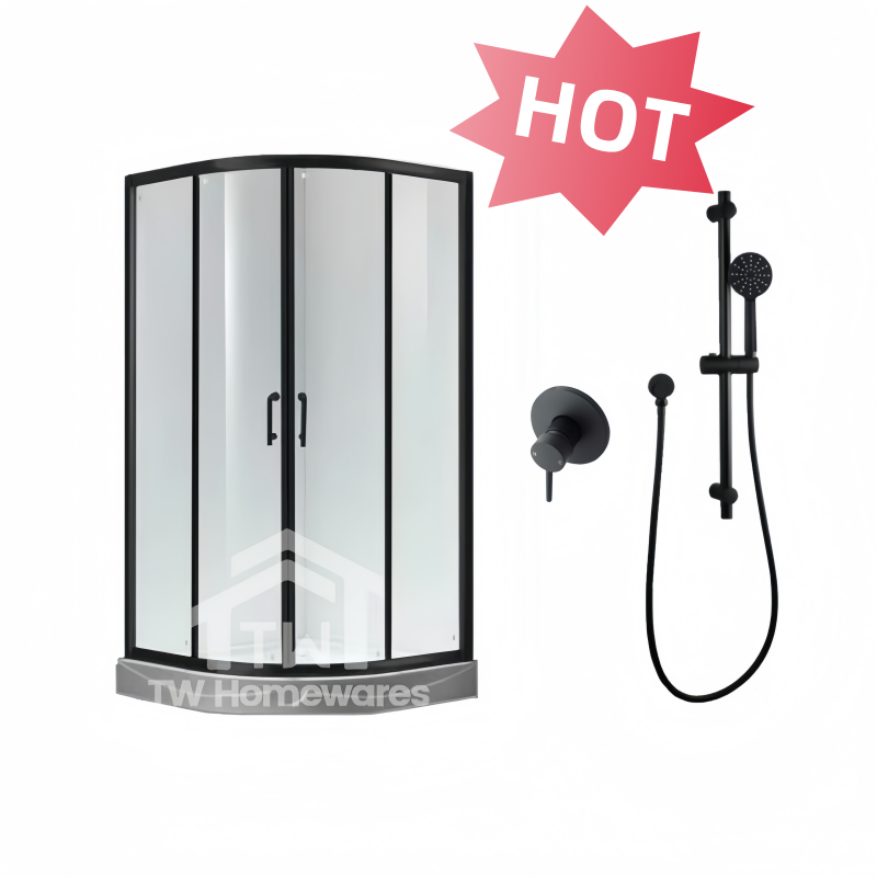 Shower Box Combo – CAM Black Curve Series 900/1000mm – TW Homewares