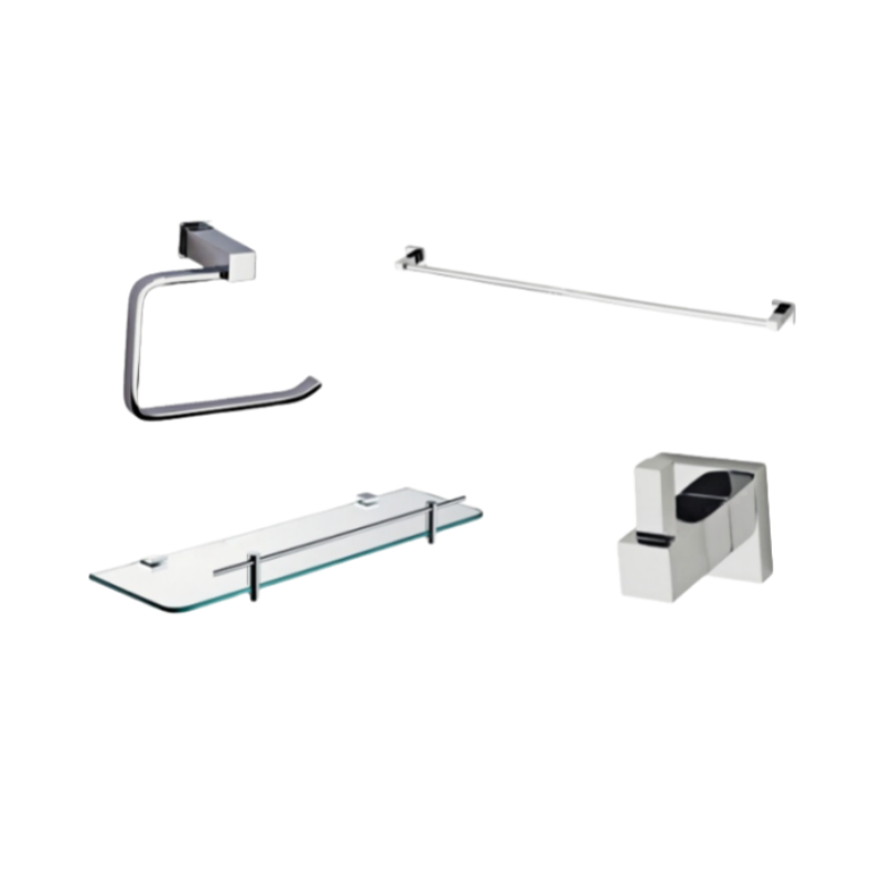 Bathroom Accessories Package-2 Square Series Chrome – TW Homewares