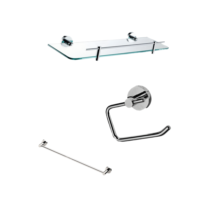 Bathroom Accessories Package-3 Square Series Chrome – TW Homewares