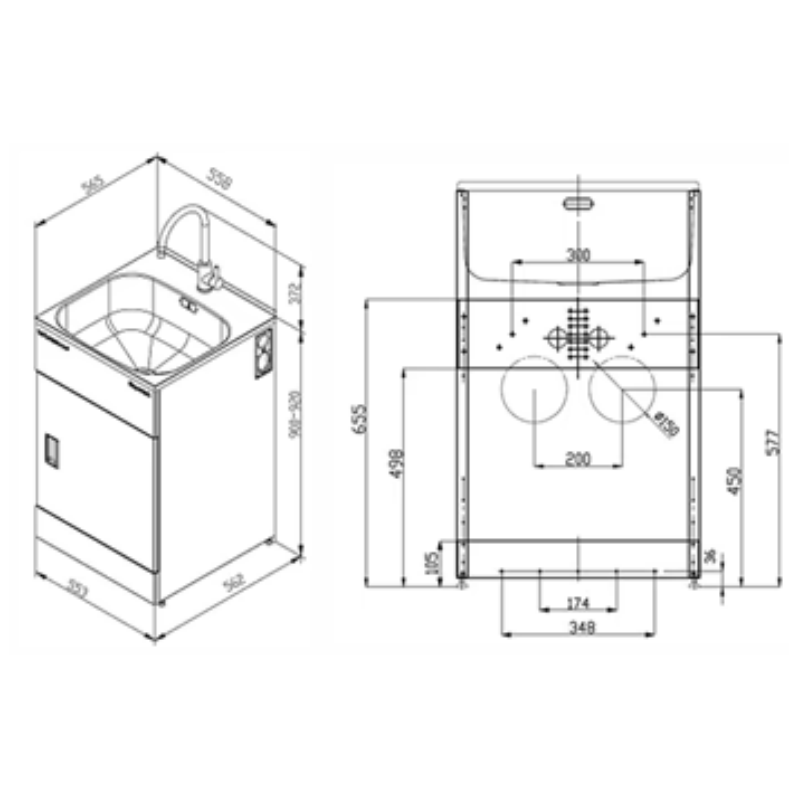 Laundry Tub-Robinhood Supertub 30L-560x562x900mm – TW Homewares