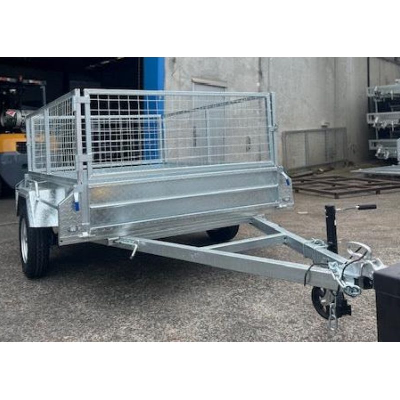 Single Axle Heavy Duty Tilt Trailer With Cage (1000kg) GVM – TW Homewares