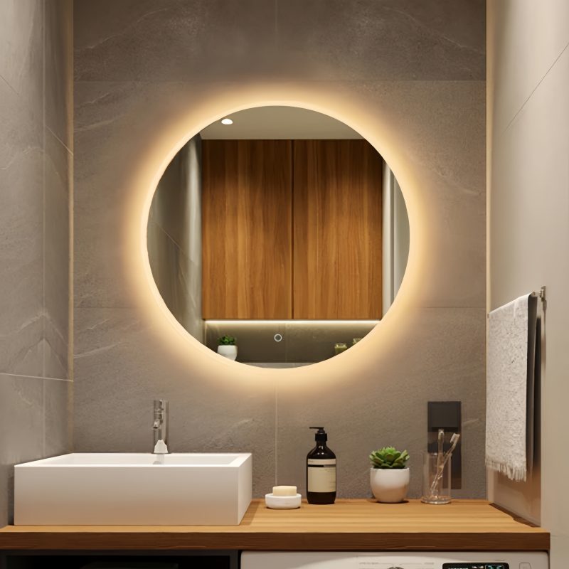 Mirror LED Acrylic Frame Round – TW Homewares